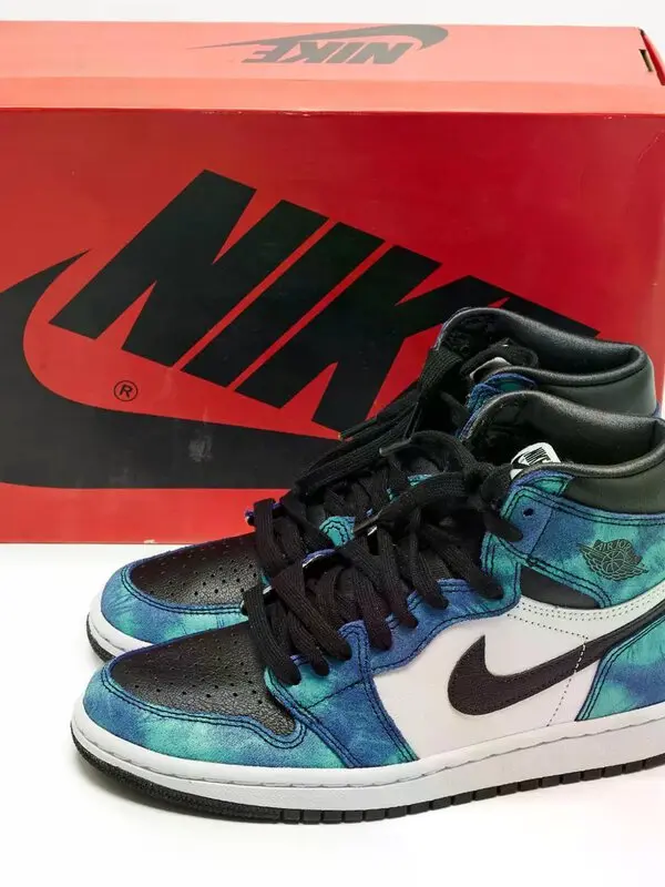 JORDAN 1 Retro Tie Dye High Top Sneakers - Blue