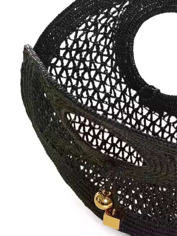 Jacquemus Small Spiaggia Raffia Tote Bag - Black
