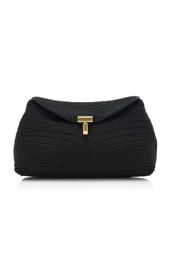 TOTEME Mini T-lock Clutch - Black