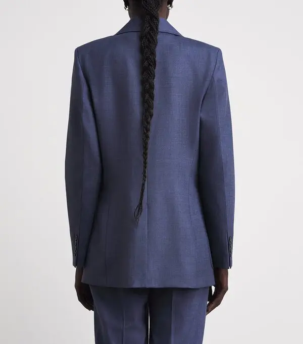 Victoria Beckham Katherine Single-breasted Blazer - Blue