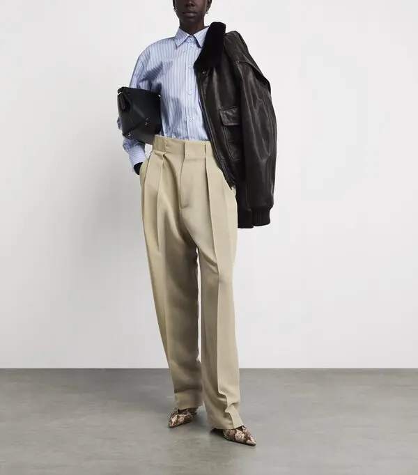 Victoria Beckham Pleated Tailored Trousers