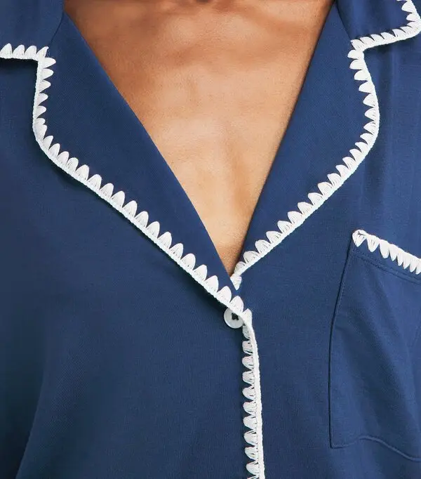 Eberjey Long-sleeve Frida Pyjama Set - Navy