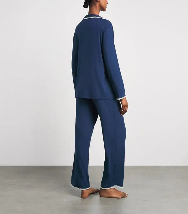 Eberjey Long-sleeve Frida Pyjama Set - Navy