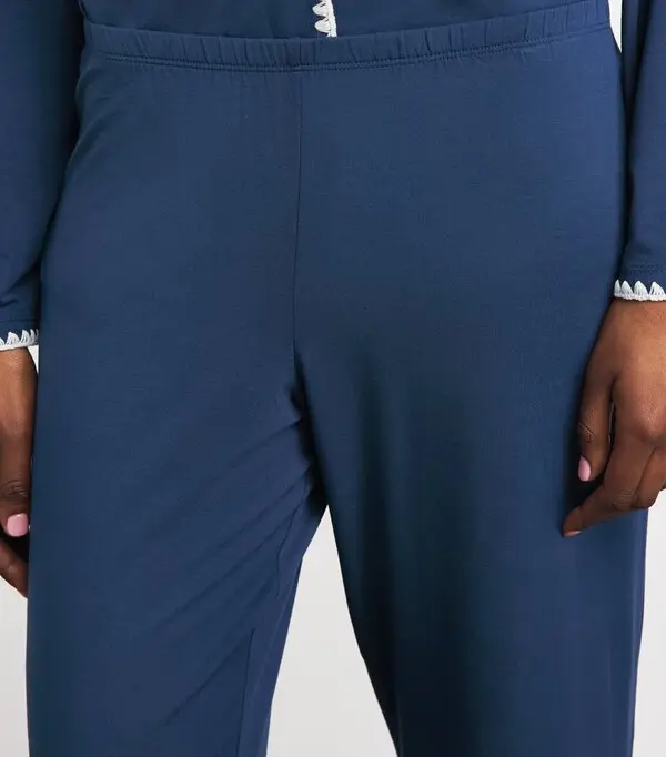 Eberjey Long-sleeve Frida Pyjama Set - Navy