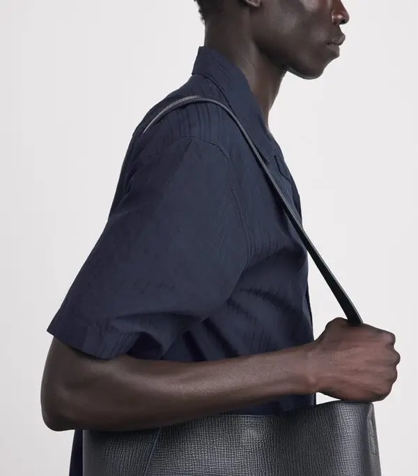 Sunspel Cotton Textured Stripe Shirt