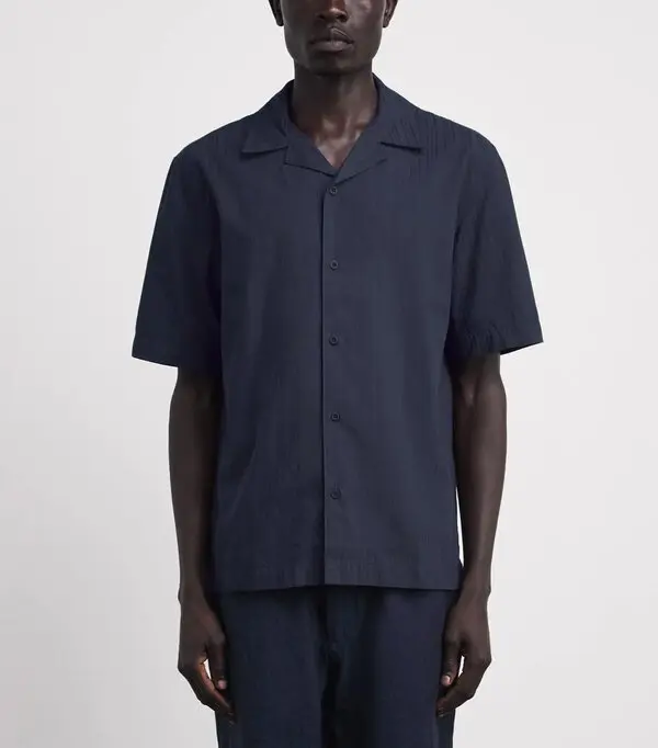 Sunspel Cotton Textured Stripe Shirt