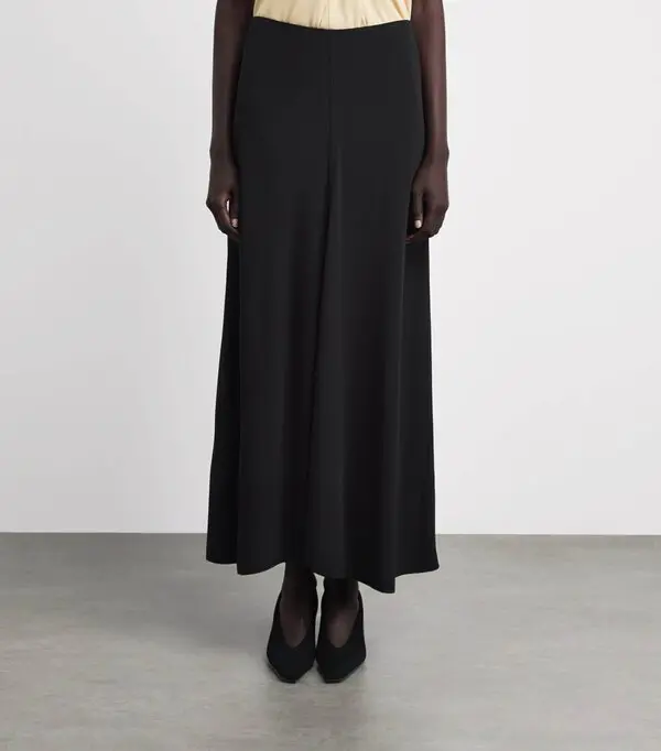 TOTEME Jersey Flared Maxi Skirt - Black