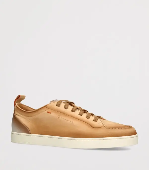 Santoni Nubuck Leather Sneakers