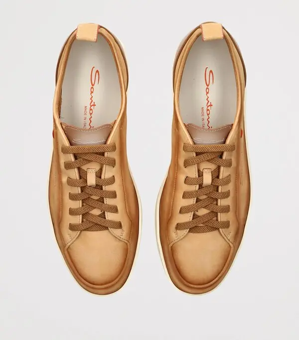 Santoni Nubuck Leather Sneakers