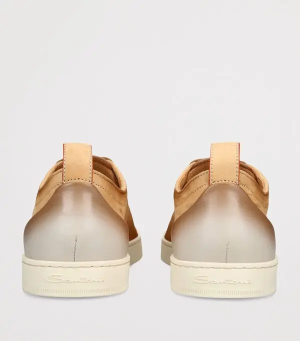 Santoni Nubuck Leather Sneakers