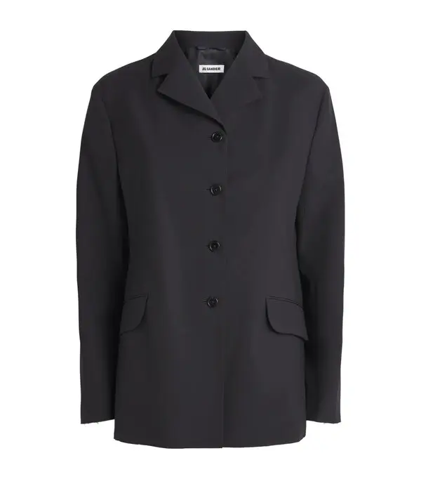 JIL SANDER Wool Gabardine Blazer