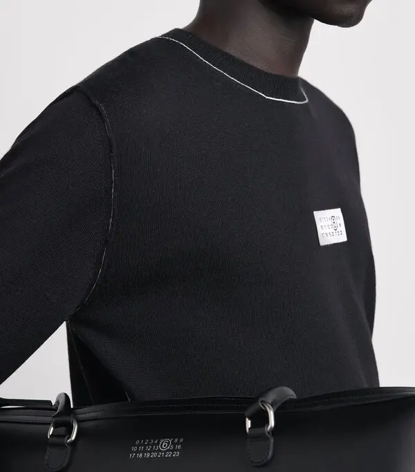 MAISON MARGIELA Virgin Wool-blend Numeric Tab Sweater