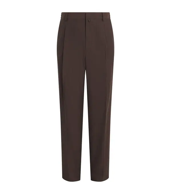 MAISON MARGIELA Virgin Wool-cotton Pleated Trousers