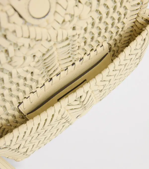 ANYA HINDMARCH Woven Leather Clutch With Tassel Detail - Yellow