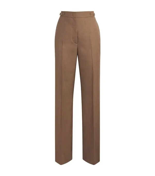 Gabriela Hearst Cotton Vesta Straight Trousers - Brown