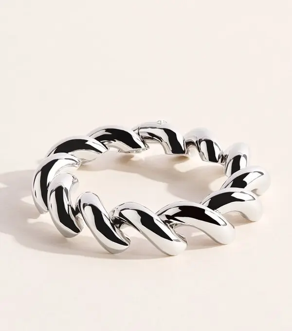 Eddie Borgo Plated Torsade Link Bracelet - Silver