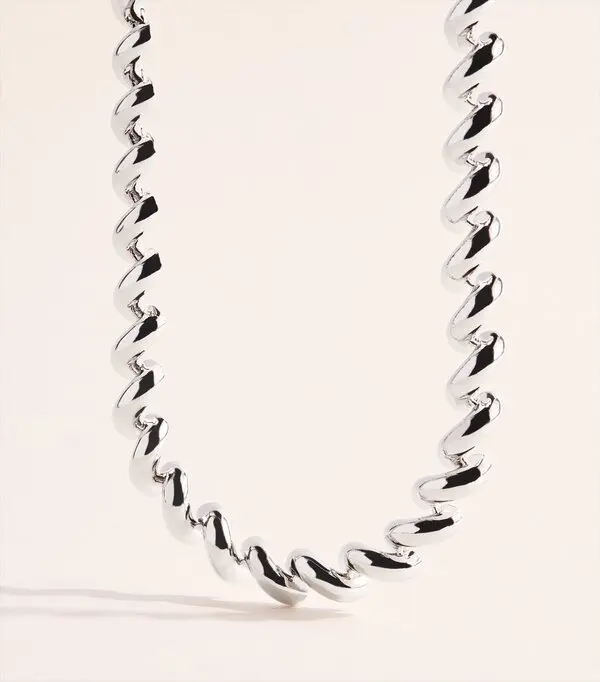 Eddie Borgo Plated Torsade Chain Necklace - Silver