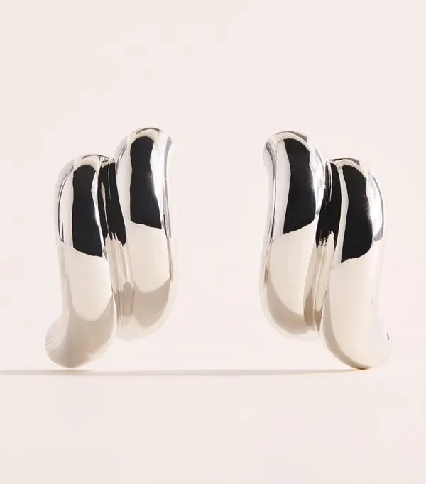 Eddie Borgo Plated Torsade Stud Earrings - Silver