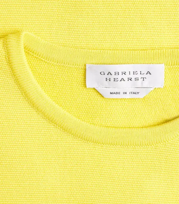 Gabriela Hearst Short-sleeve Ribbed Wool Sweater