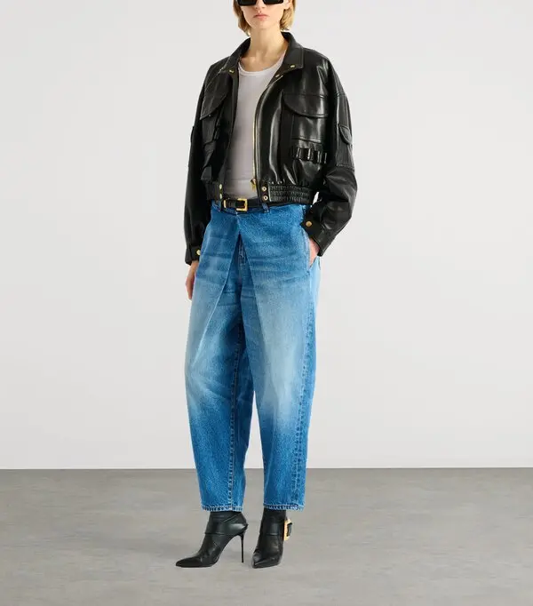 Balmain Layered Mid-rise Barrel Jeans