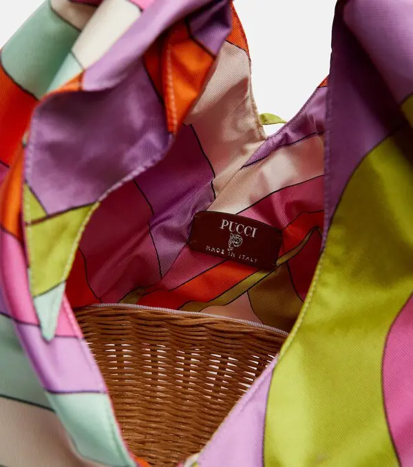 Emilio Pucci Picnic Iride" Silk Top-handle Bag