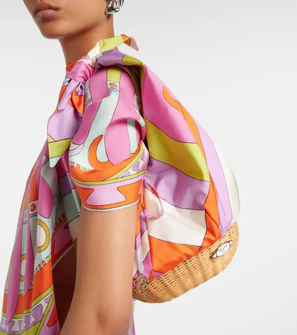Emilio Pucci Picnic Iride" Silk Top-handle Bag
