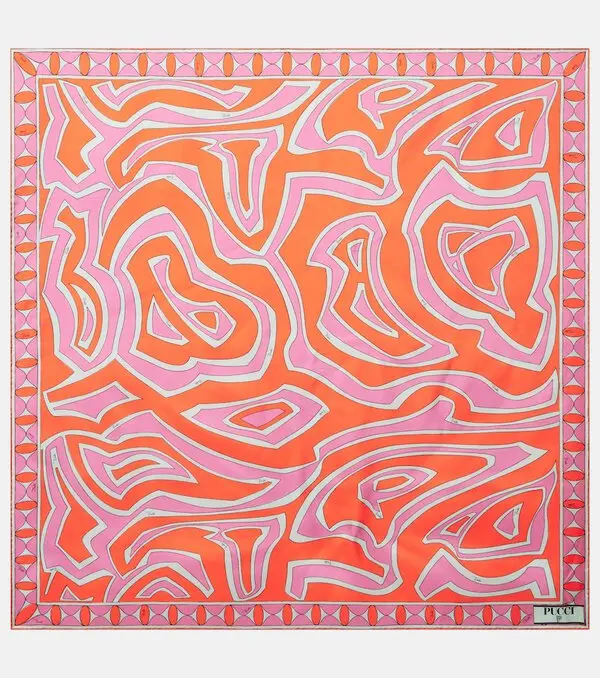 Emilio Pucci Labirinto Silk Twill Scarf - Multicoloured