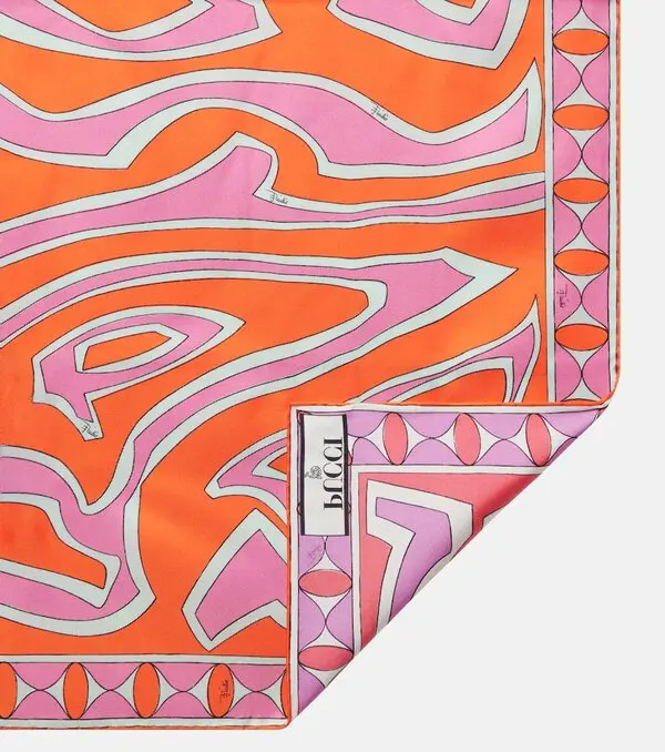 Emilio Pucci Labirinto Silk Twill Scarf - Multicoloured