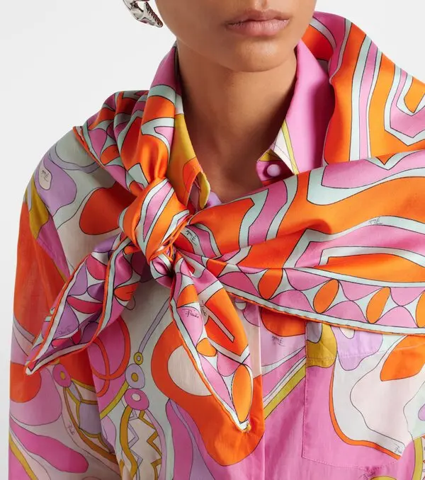 Emilio Pucci Labirinto Silk Twill Scarf - Multicoloured