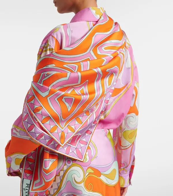 Emilio Pucci Labirinto Silk Twill Scarf - Multicoloured