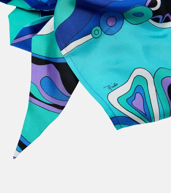 Emilio Pucci Iride Silk Twill Head Wrap