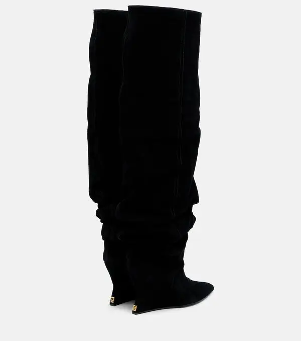Balmain Suede Over-the-knee Boots