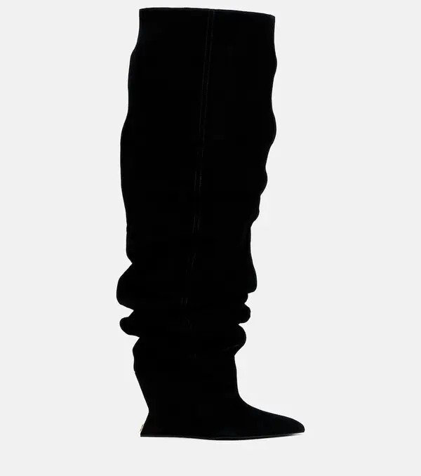Balmain Suede Over-the-knee Boots