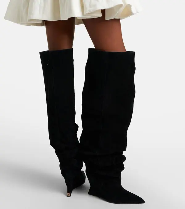 Balmain Suede Over-the-knee Boots