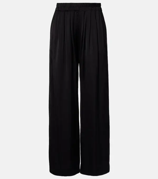 Isabel Marant Étoile Nolia Satin Wide-leg Trousers - Black
