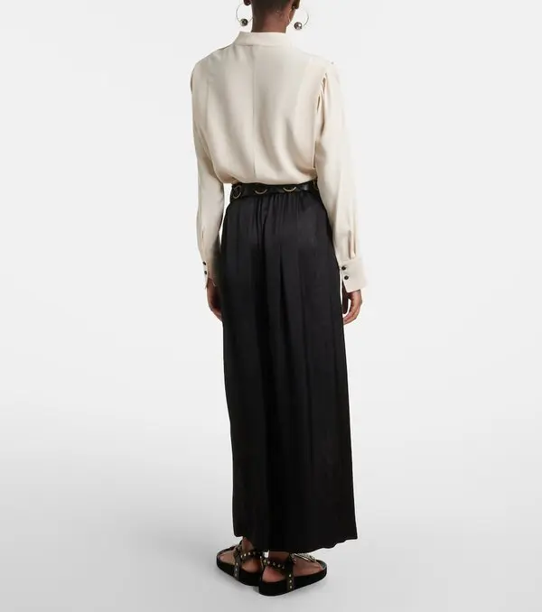 Isabel Marant Étoile Nolia Satin Wide-leg Trousers
