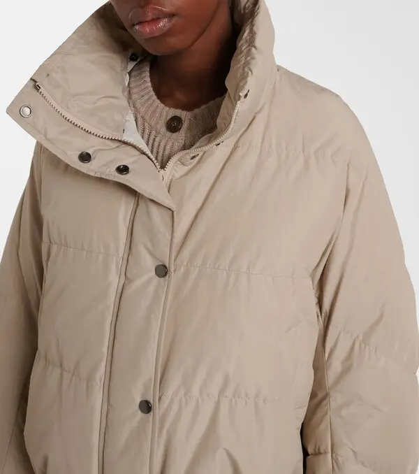 Brunello Cucinelli Shearling-trimmed Cotton-blend Down Jacket