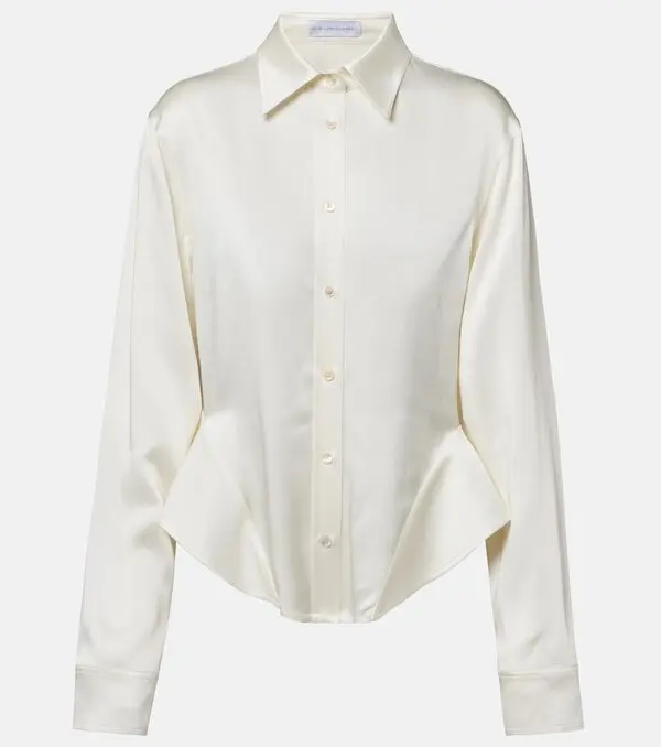 Stella McCartney Peplum Satin Shirt - White