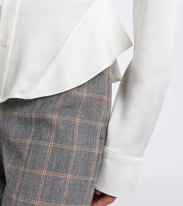 Stella McCartney Peplum Satin Shirt - White