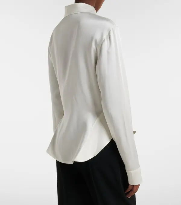 Stella McCartney Peplum Satin Shirt - White