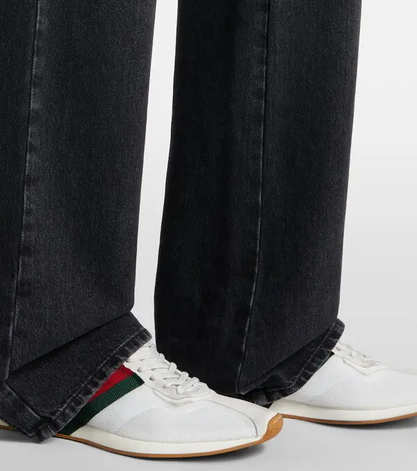 Gucci Tempo Suede-trimmed Sneakers