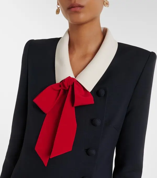 Valentino Garavani Crepe Couture Tie-neck Minidress
