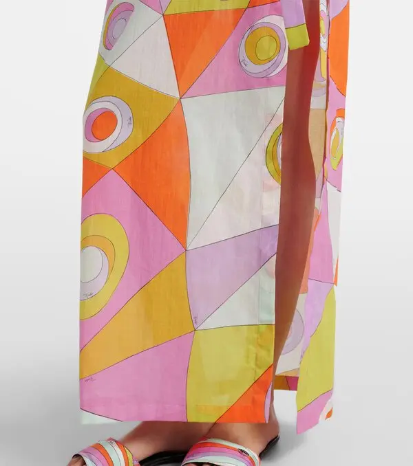 Emilio Pucci Orchidee Cotton Beach Cover-up