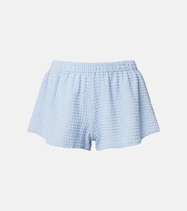 Hunza G Seersucker Resort Shorts - Blue