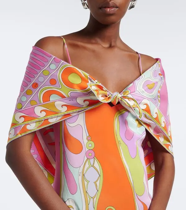Emilio Pucci Soleil Silk Twill Scarf - Multicoloured