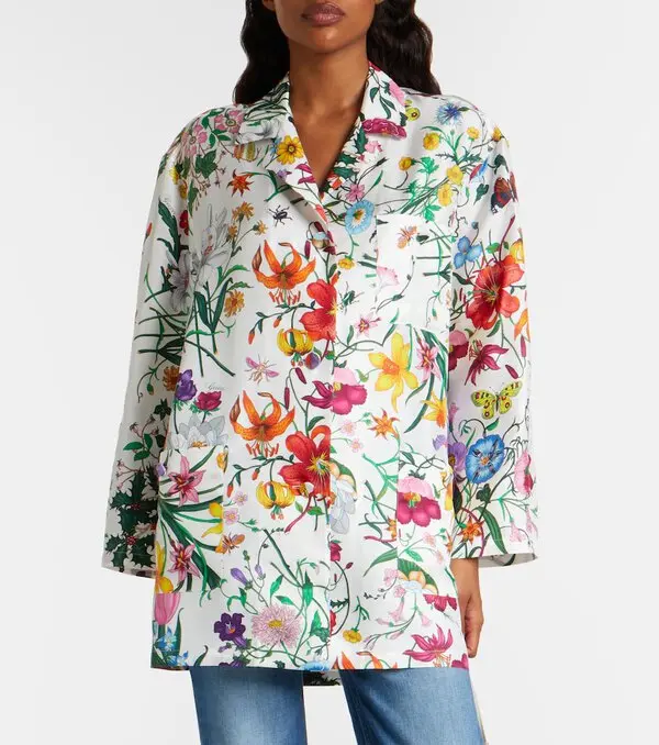 Gucci Flora Silk Twill Shirt