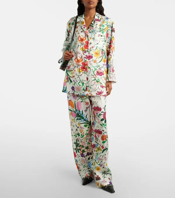 Gucci Flora Silk Twill Shirt