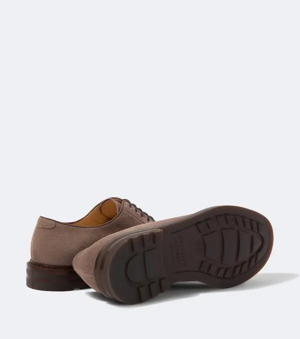 Brunello Cucinelli Suede Derby Shoes - Grey