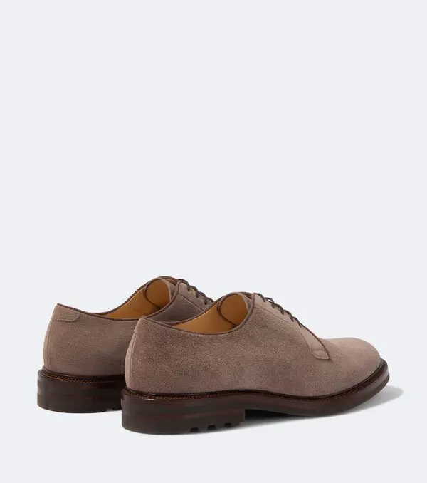 Brunello Cucinelli Suede Derby Shoes - Grey