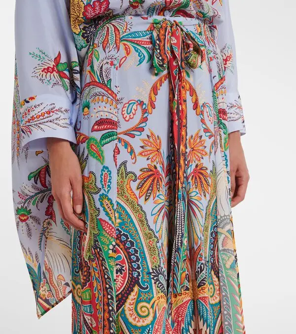 Etro Paisley Print Wide-leg Trousers